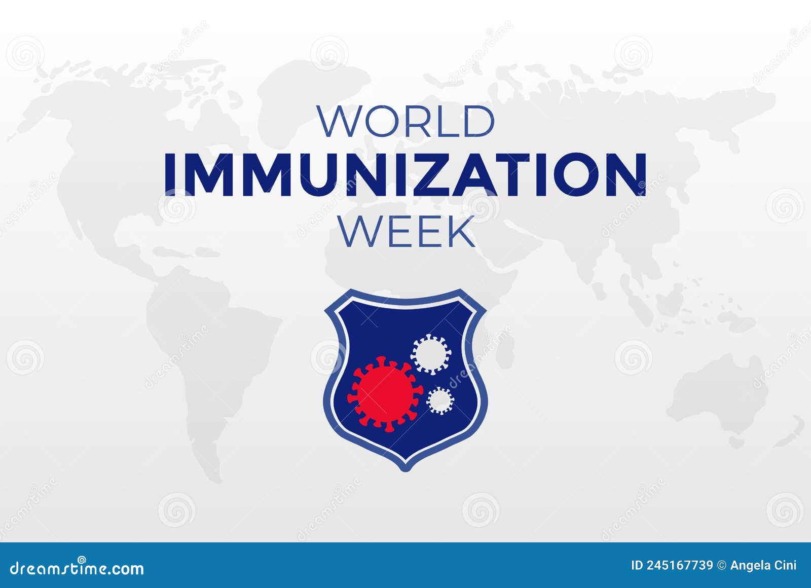 World Immunization Week Illustration Background Design Stock Vector ...