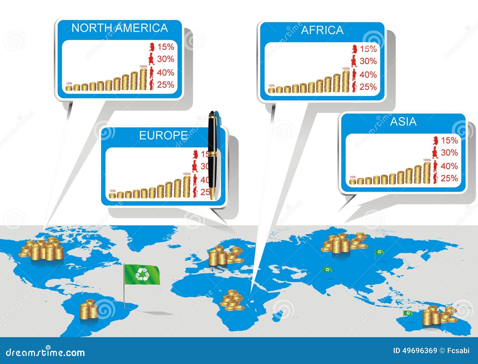 World Info Graph Vector Illustration Stock Vector - Illustration of ...