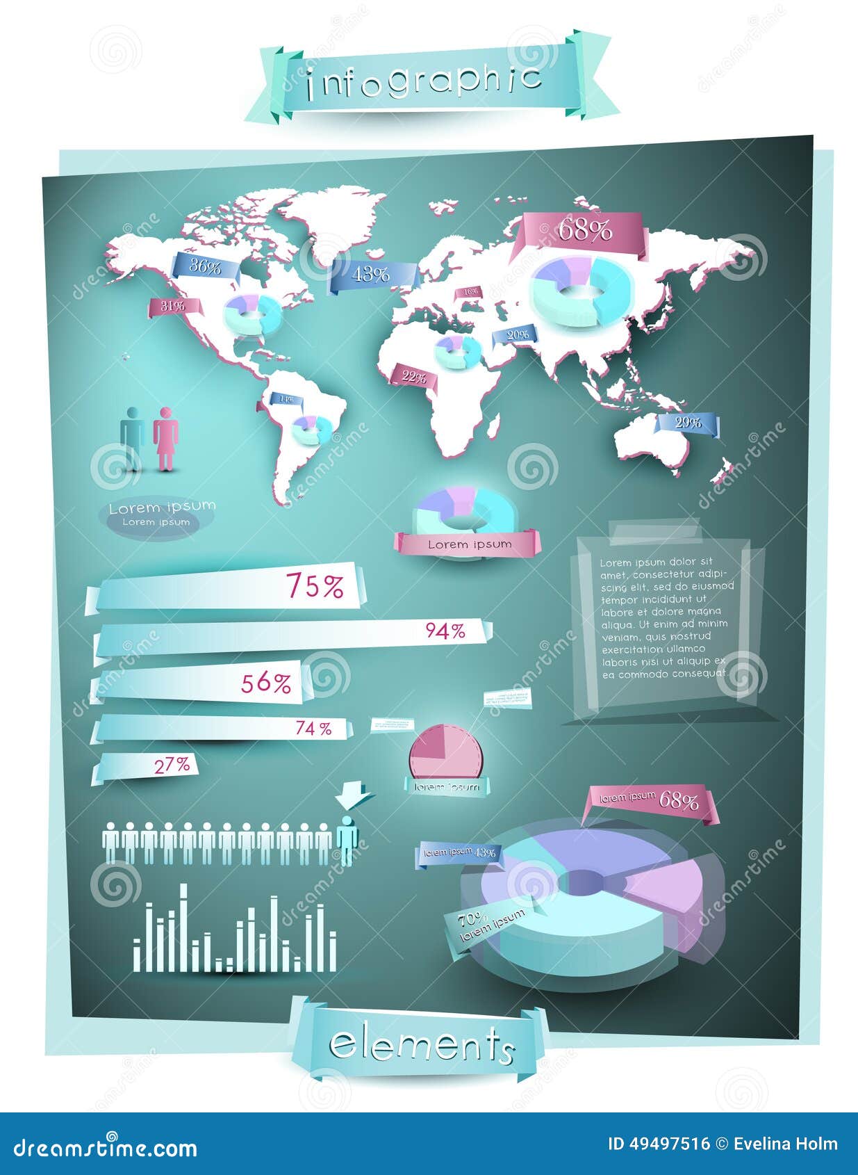 World info graphic stock vector. Illustration of background - 49497516