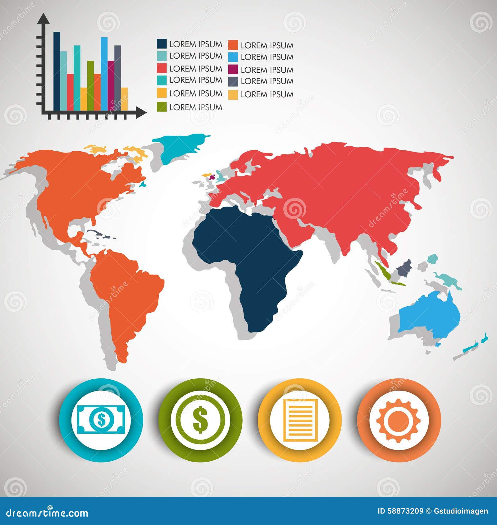 World infographic design. stock vector. Illustration of earth - 58873209