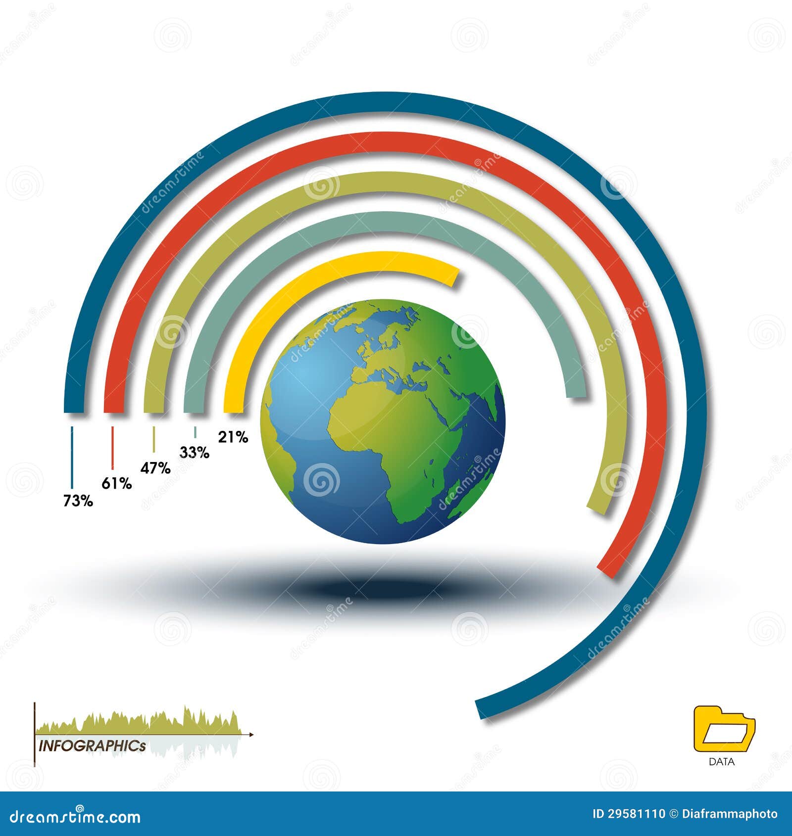 World Infographic Histogram, Chart Graphics Stock Vector - Illustration ...