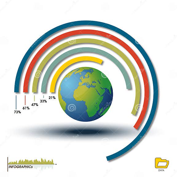 World Infographic Histogram, Chart Graphics Stock Vector - Illustration ...