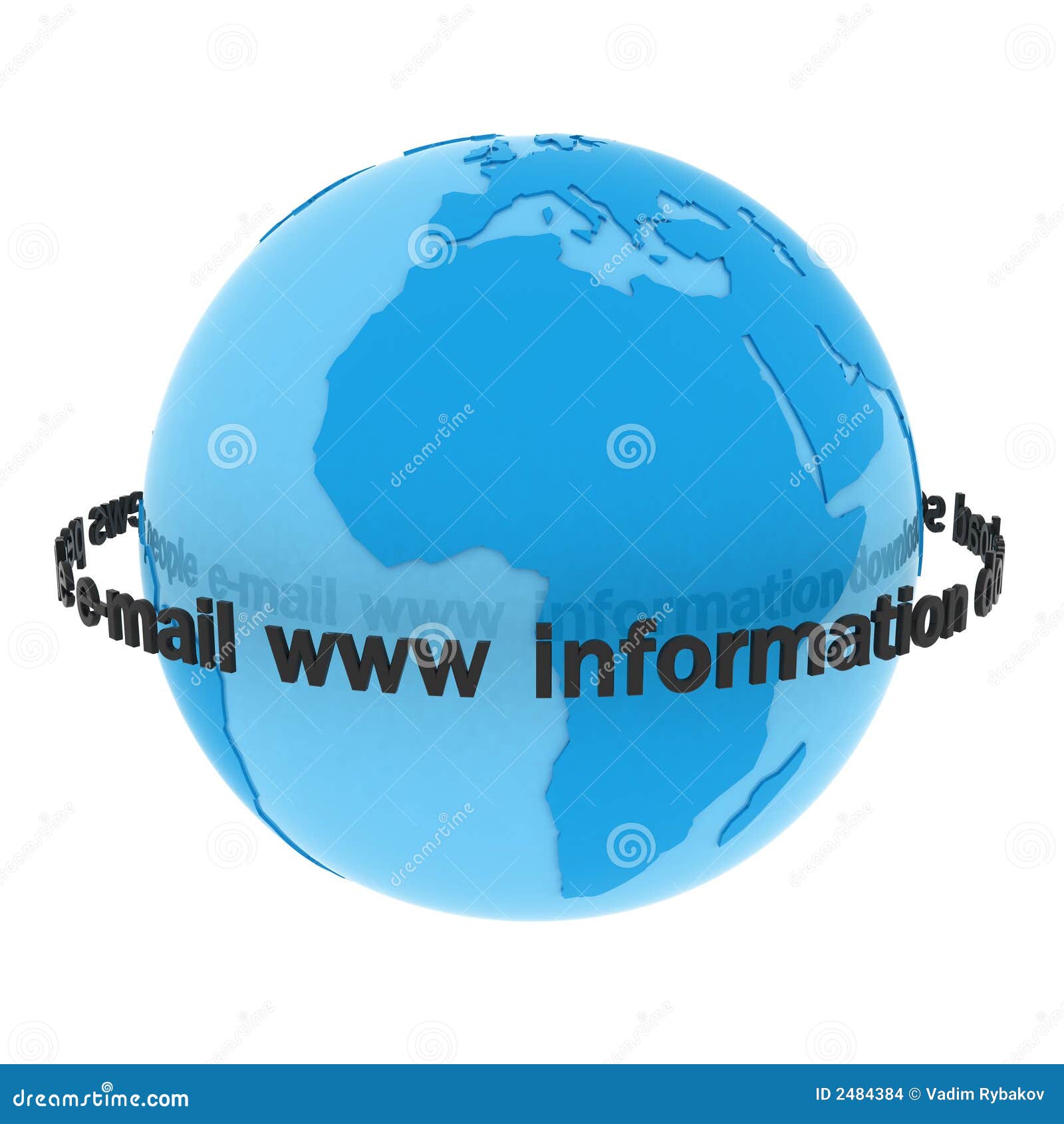 The World of the Information Stock Illustration - Illustration of ...