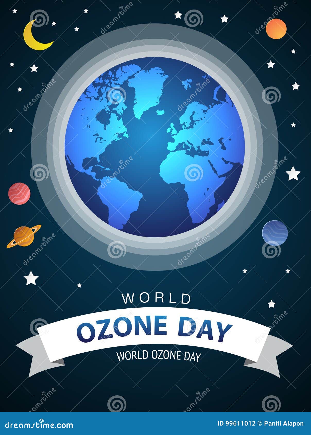 World or International Ozone Day Vector Design for Poster and Greeting ...