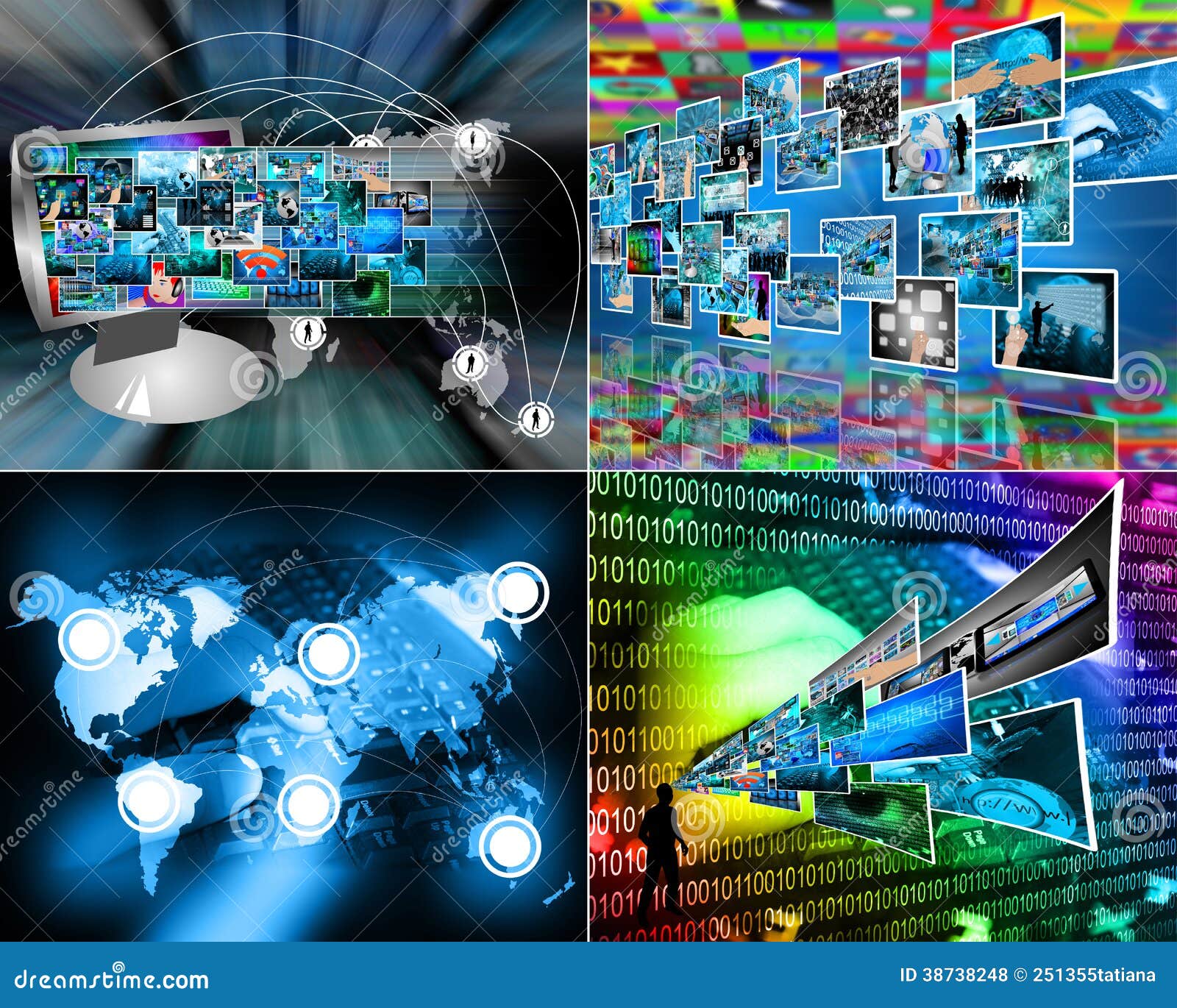 World of internet stock illustration. Illustration of interaction ...