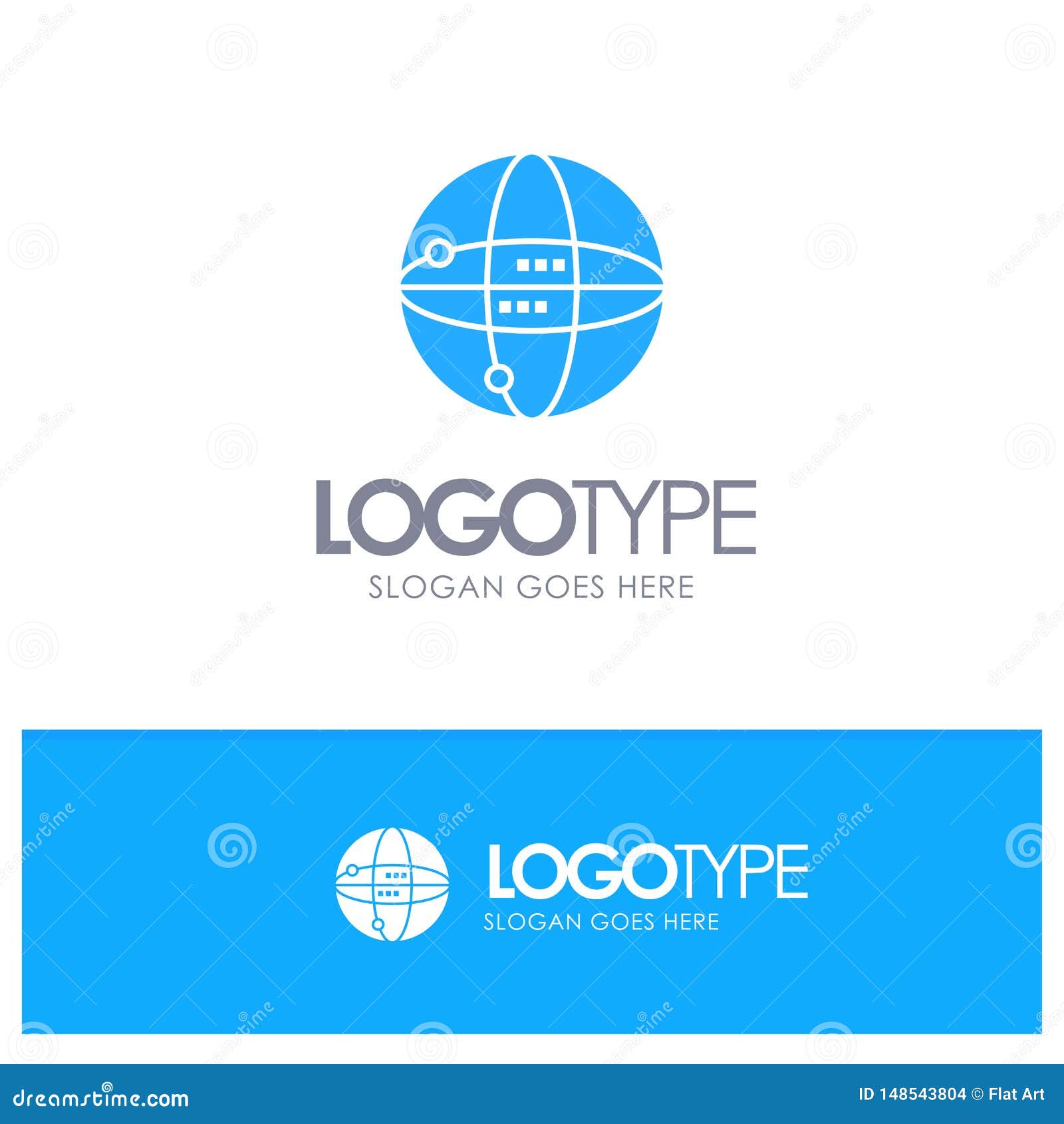 World, Internet, Computing, Globe Blue Logo Vector Stock Vector ...