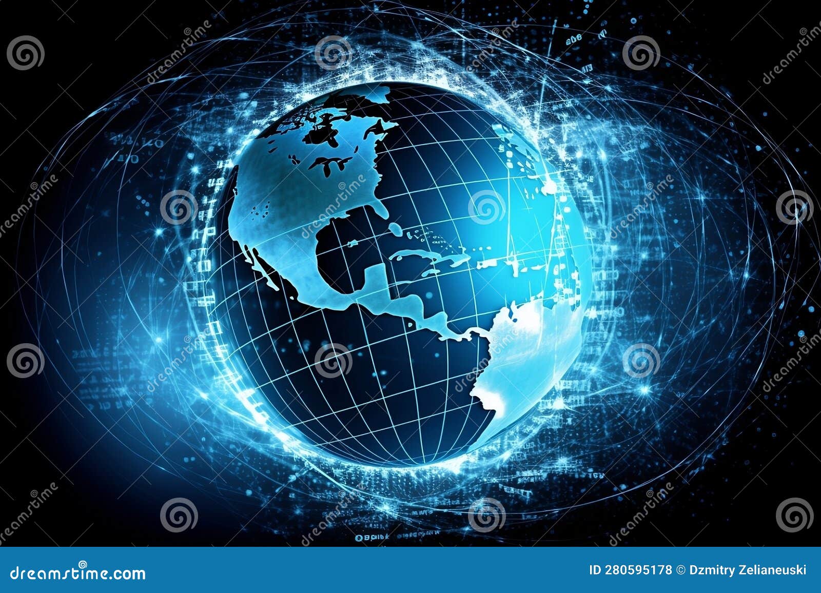 World Internet Concept. Globalization. Generative AI. Stock ...