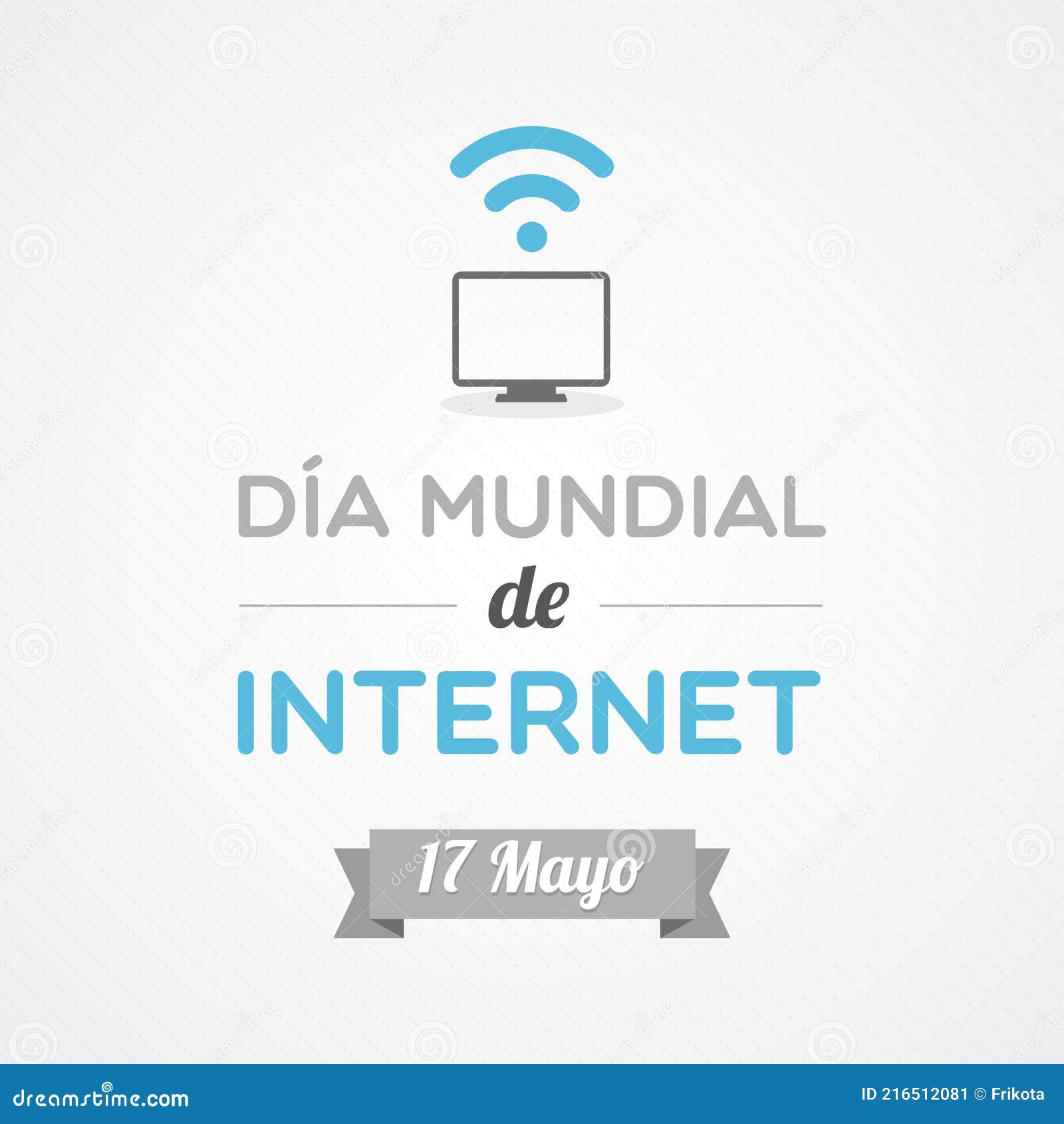 World Internet Day in Spanish. May 17. Vector Illustration, Flat Design ...
