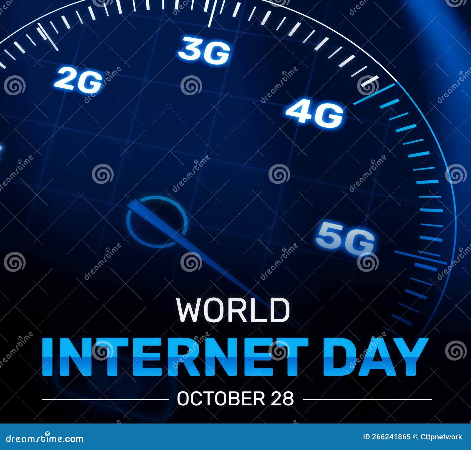World Internet Day Wallpaper with Speedometer and Typography Under it ...