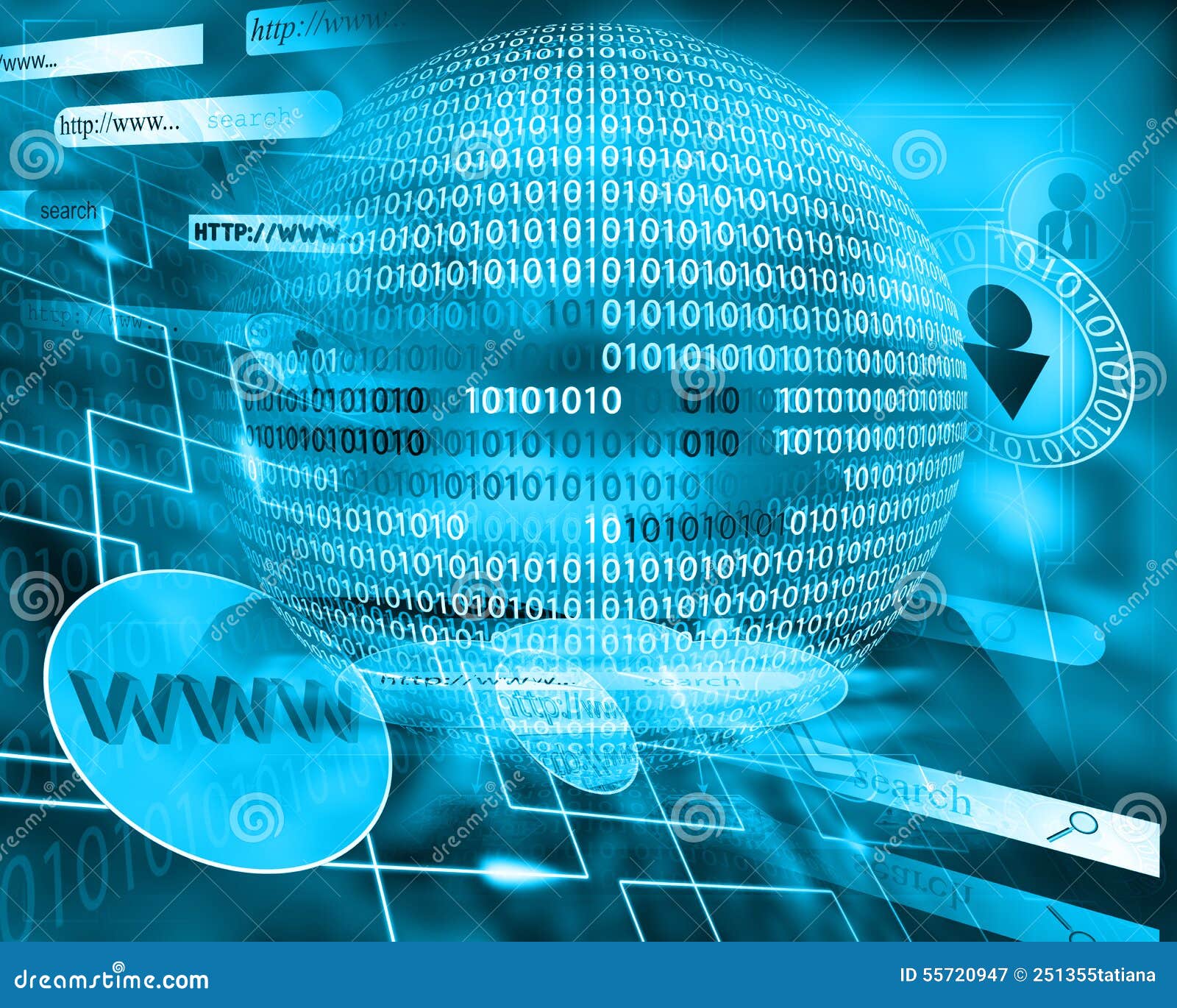 World of internet stock illustration. Illustration of business - 55720947