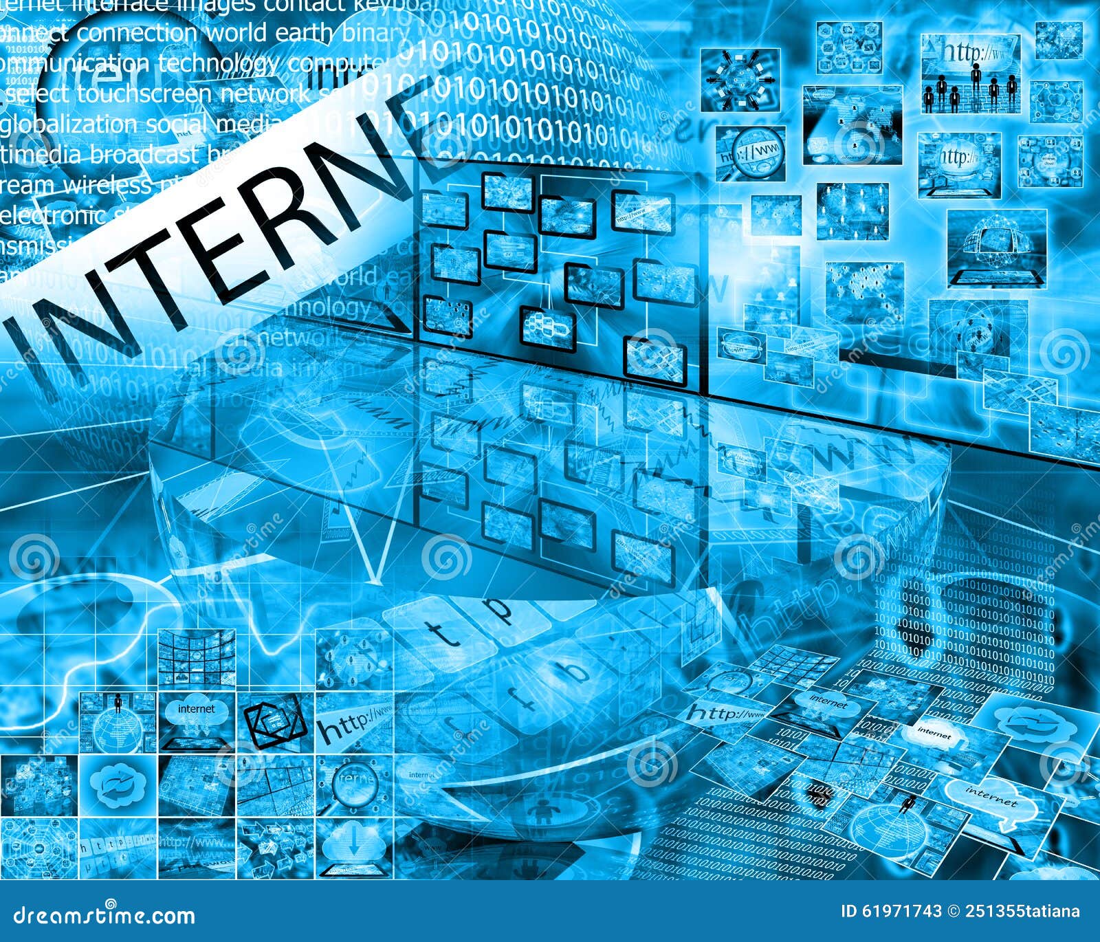 World of internet stock image. Image of monitor, link - 61971743