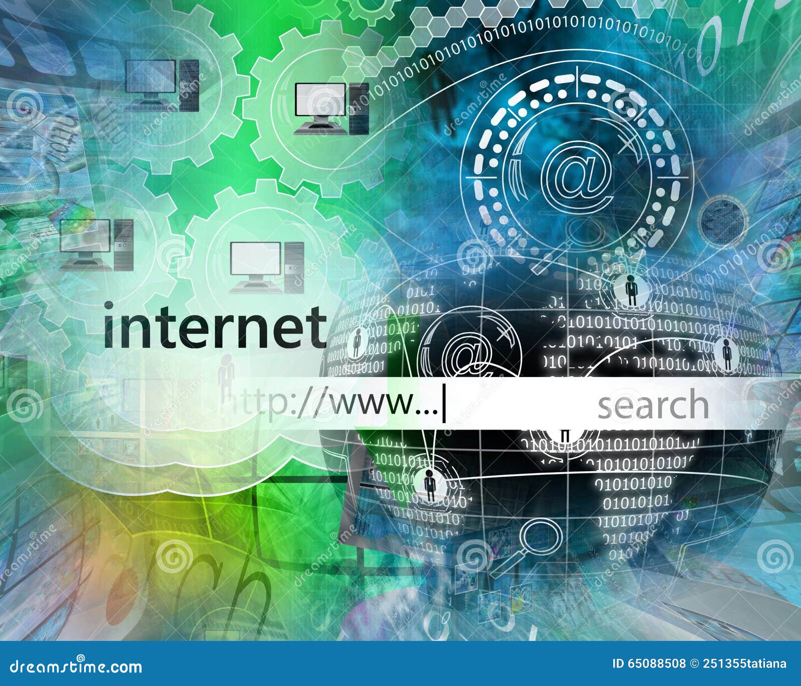World of internet stock illustration. Illustration of link - 65088508