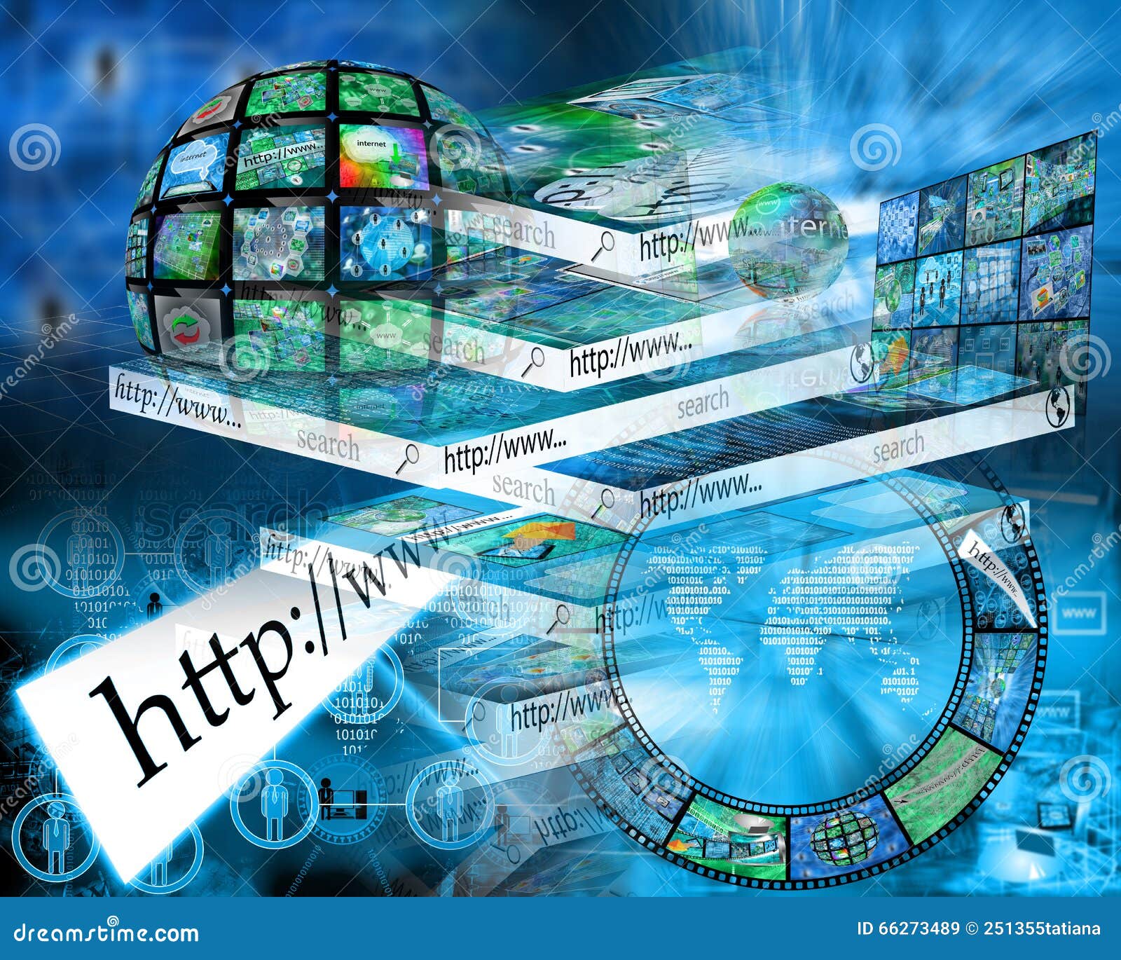 World of internet stock illustration. Illustration of information ...