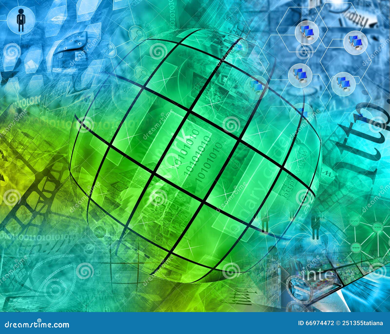 World of internet stock illustration. Illustration of earth - 66974472