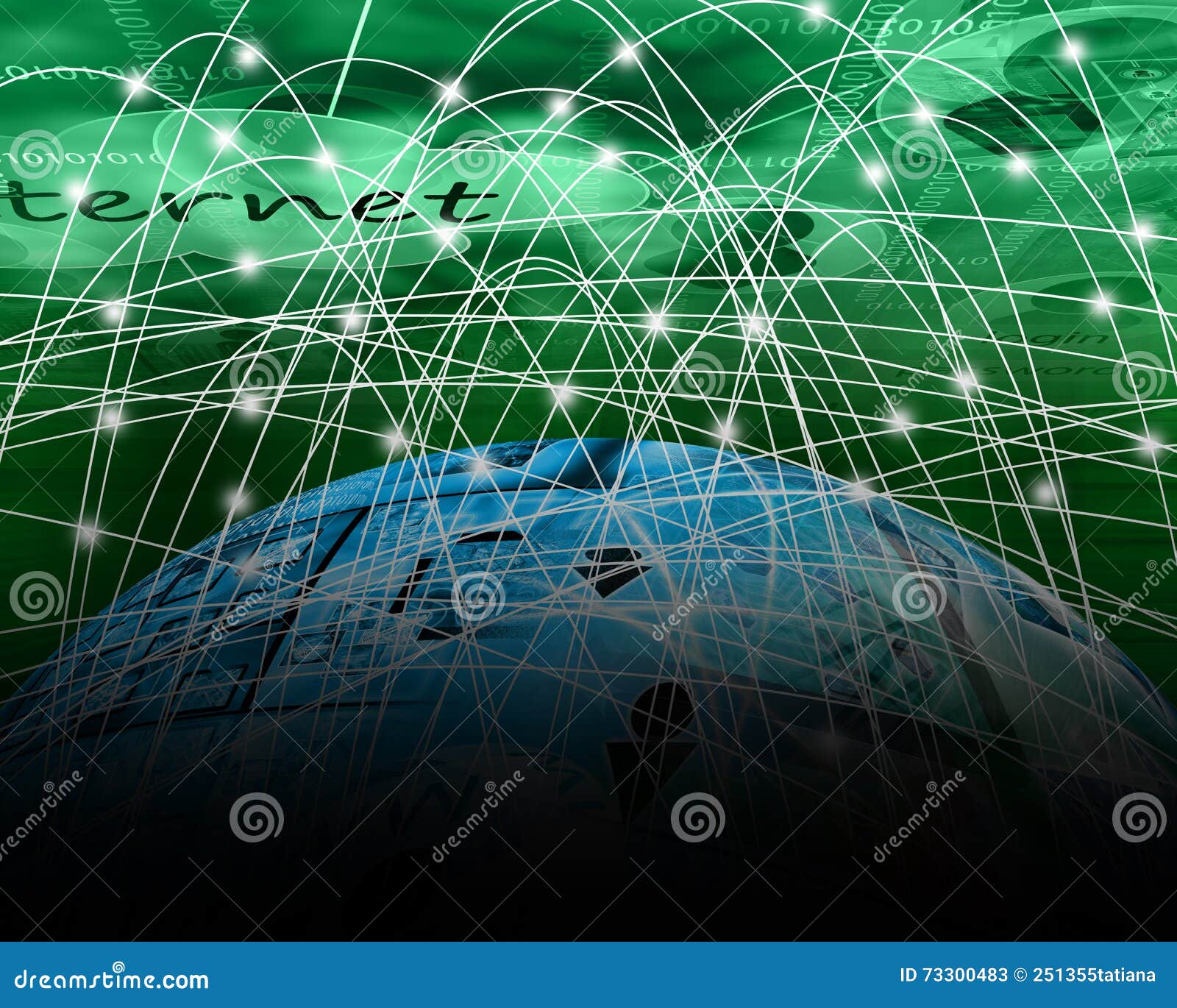 World of internet stock illustration. Illustration of communication ...