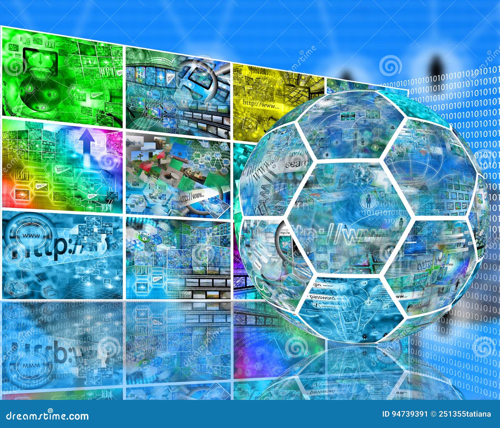 World of internet stock illustration. Illustration of network - 94739391