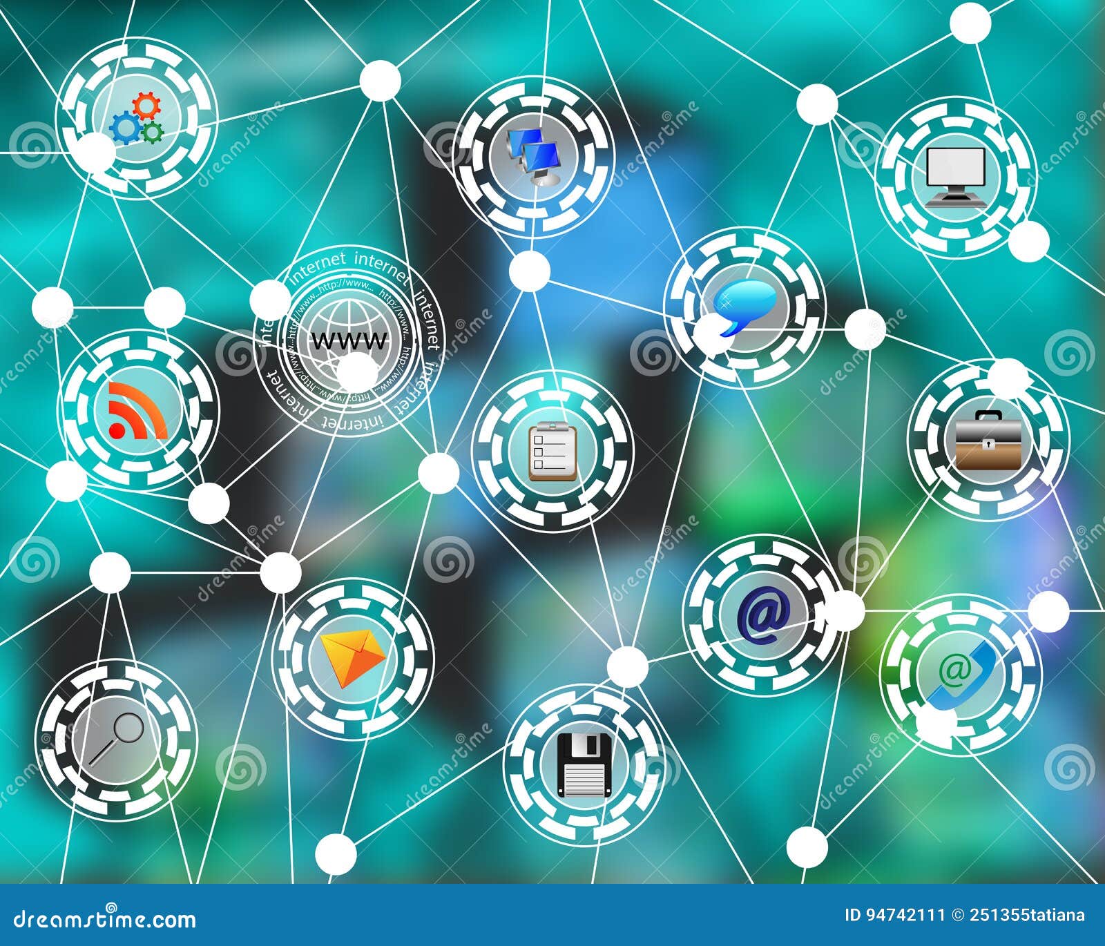World of internet stock illustration. Illustration of broadcasting ...