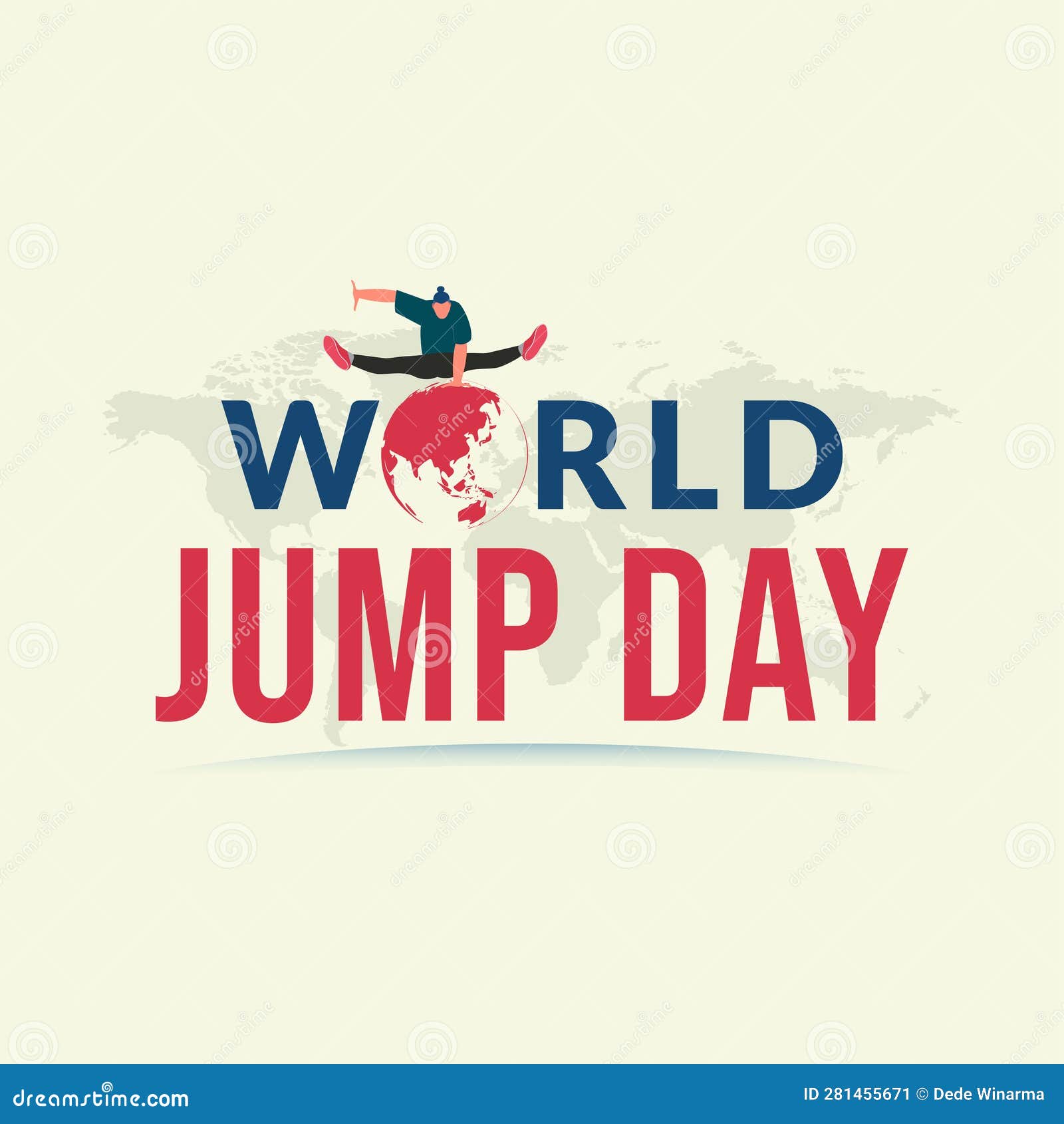 World Jump Day Vector Illustration Stock Vector - Illustration of youth ...