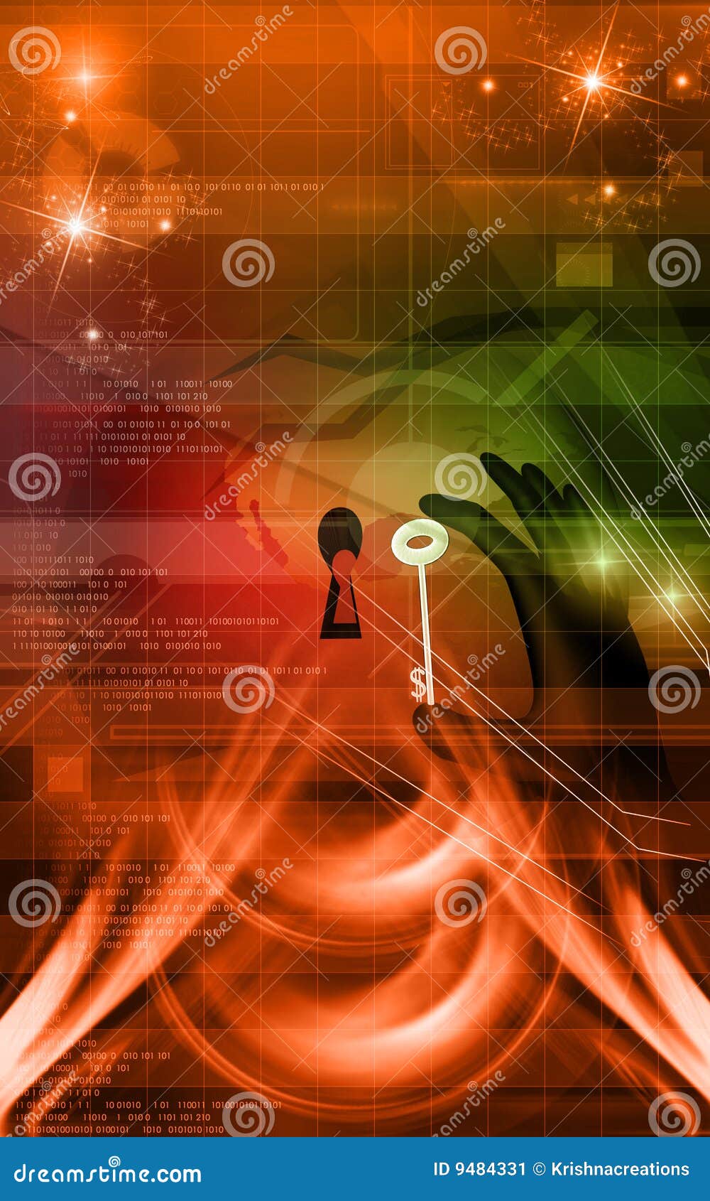 World and key hole stock illustration. Illustration of close - 9484331