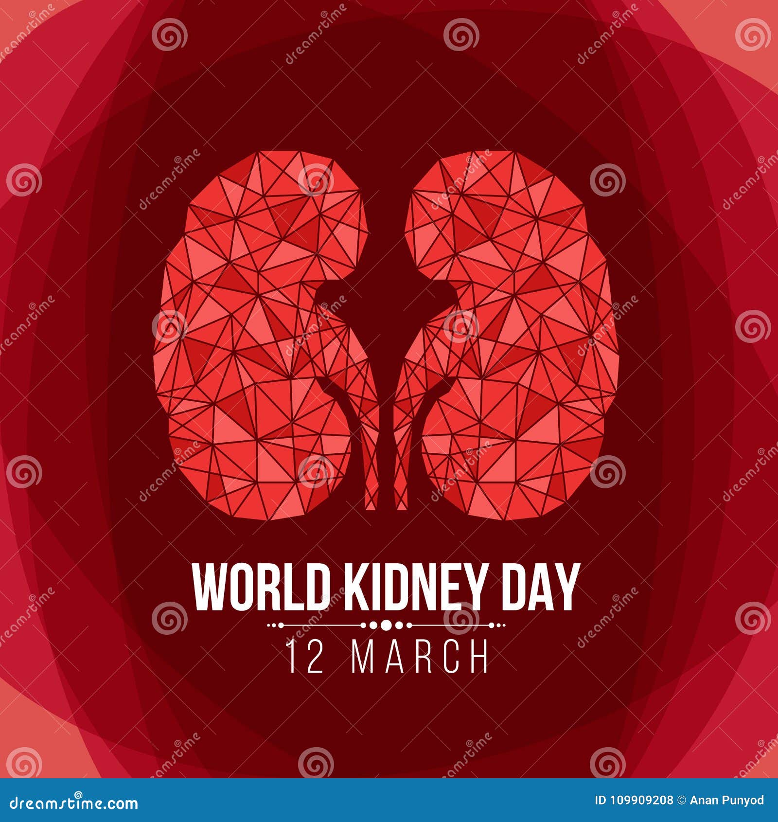 World Kidney Day Banner With Blue And Pink Kidney Sign In Circle ...