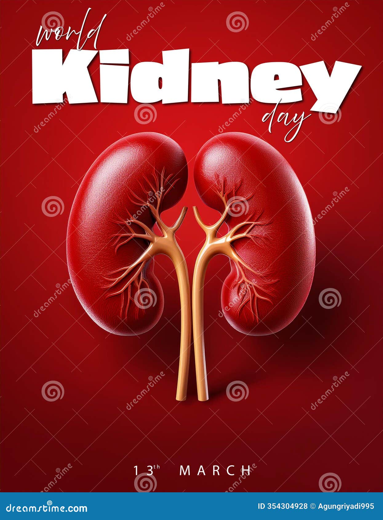 World Kidney Day Poster Design Stock Illustration - Illustration of ...