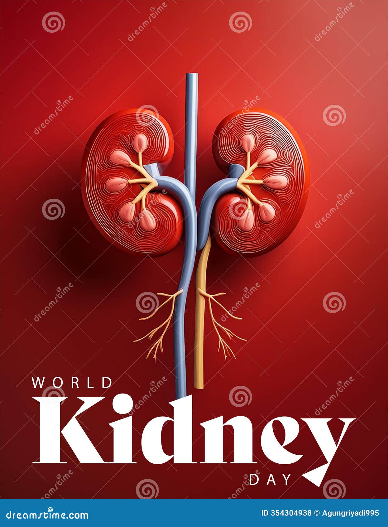 World Kidney Day Poster Design Stock Illustration - Illustration of ...