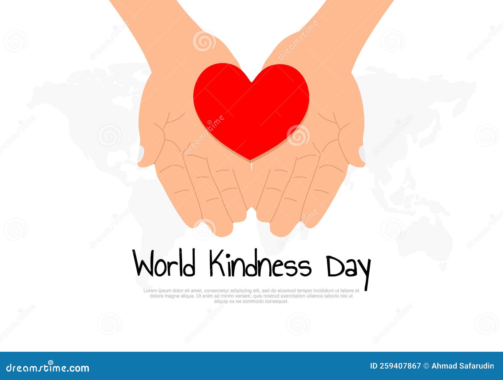 World Kindness Day Background with Love on Hand Stock Vector ...