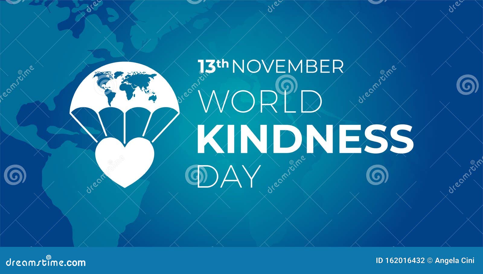 World Kindness Day Blue Banner with Icon Stock Vector - Illustration of ...
