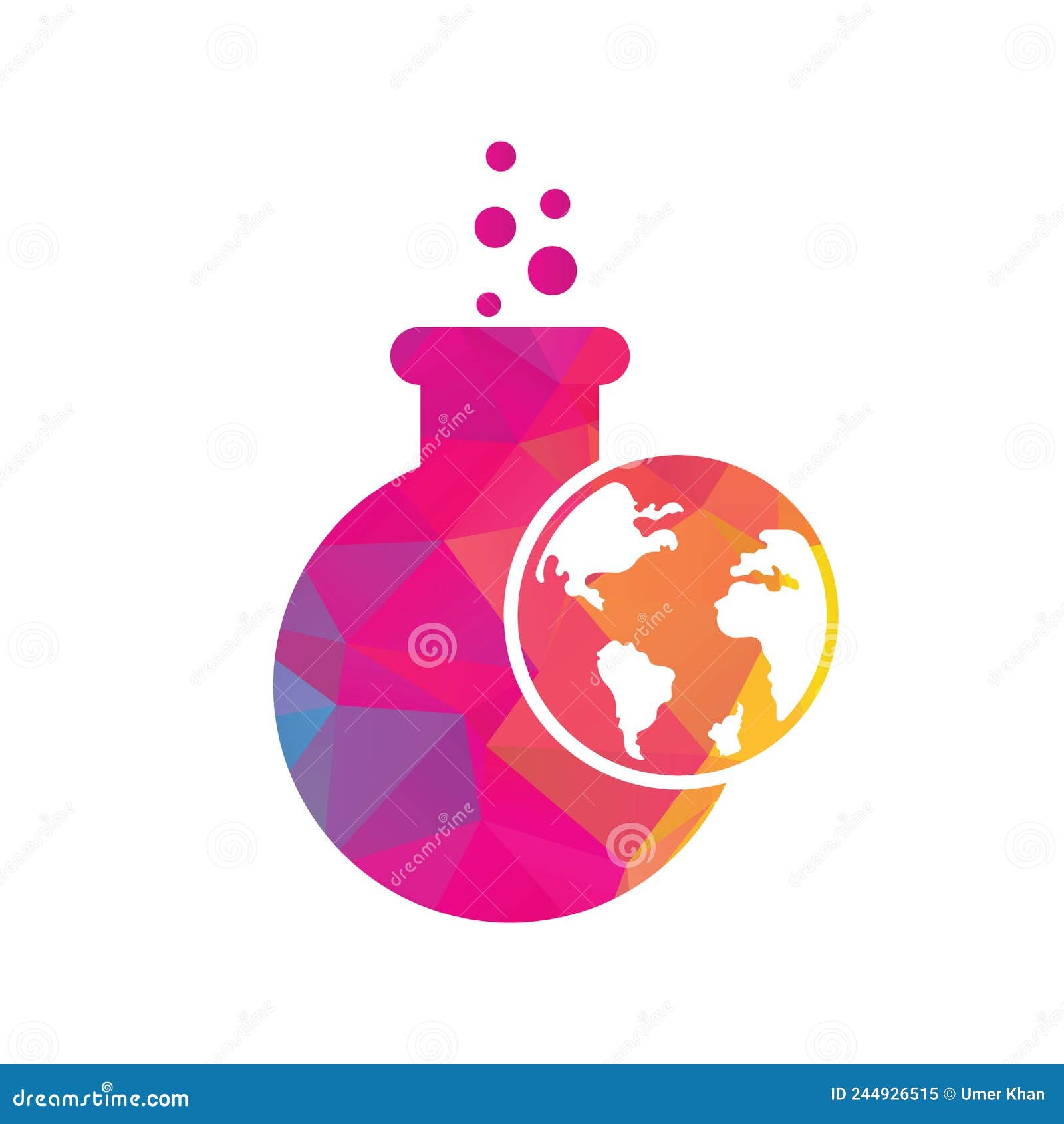 World Lab Logo Template Illustration. Stock Vector - Illustration of ...