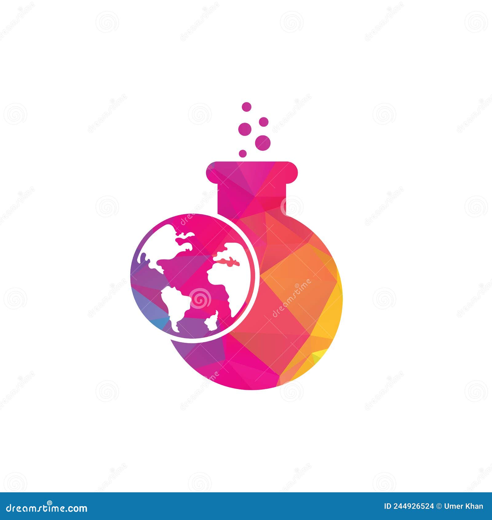 World Lab Logo Template Illustration. Stock Vector - Illustration of ...