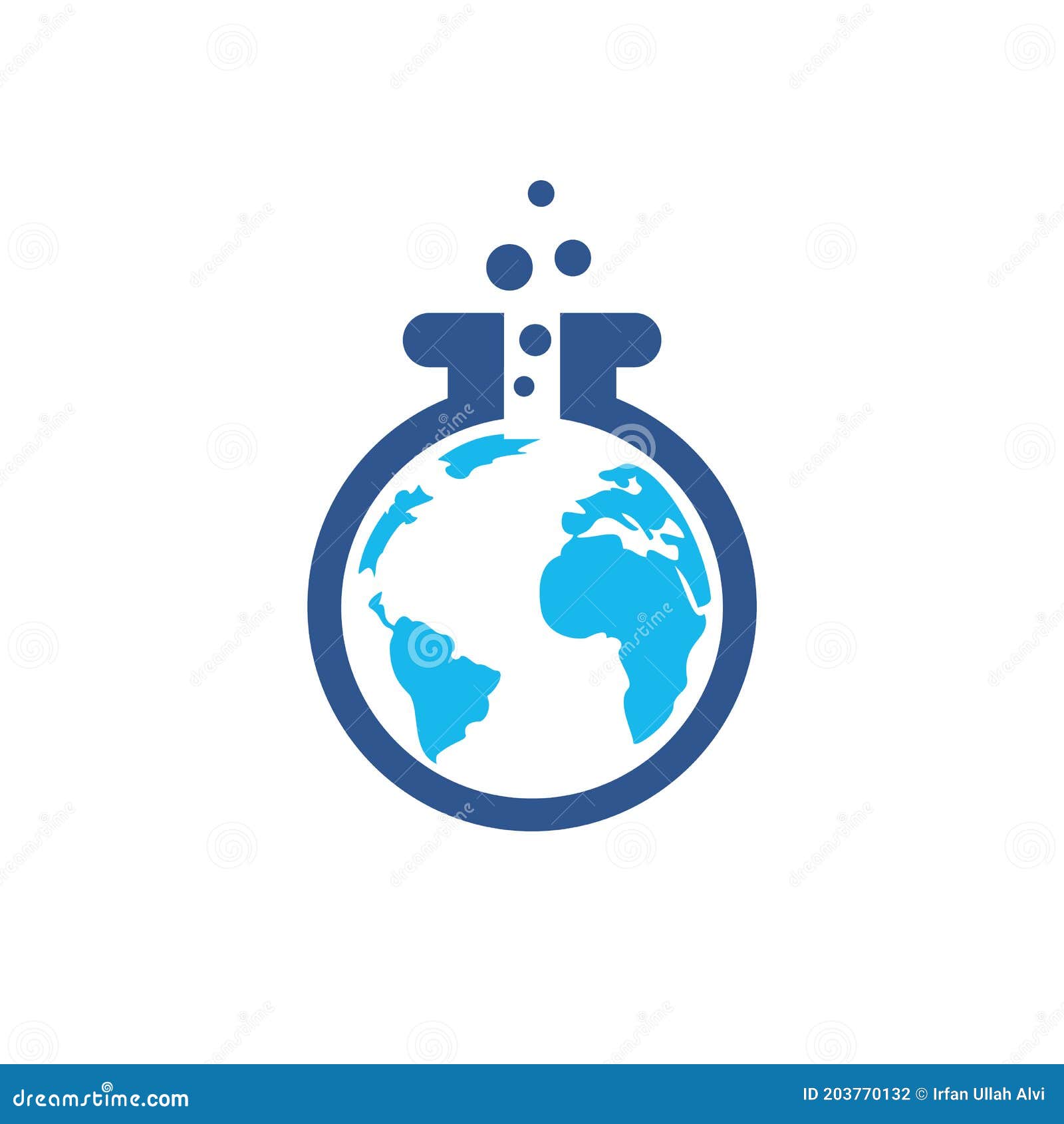 World Lab Vector Logo Design Template. Stock Vector - Illustration of ...