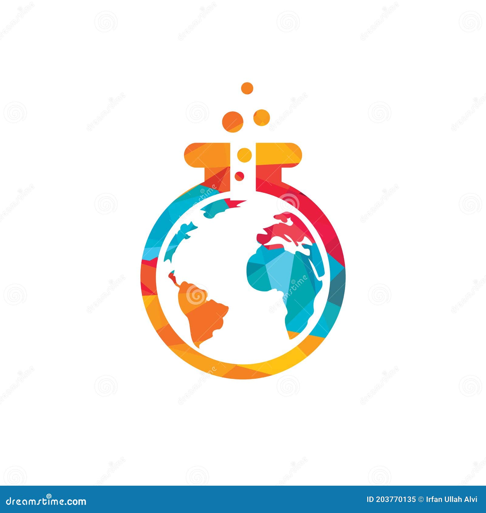 World Lab Vector Logo Design Template. Stock Vector - Illustration of ...