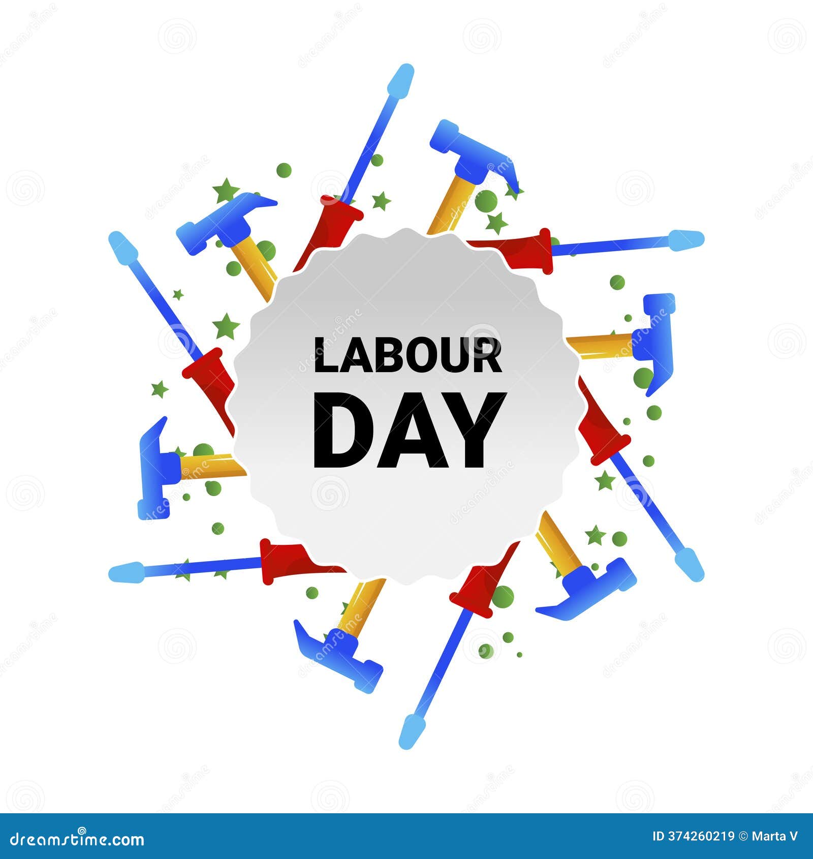 Labor Day Frame Border Background With Construction Tools And Safety ...