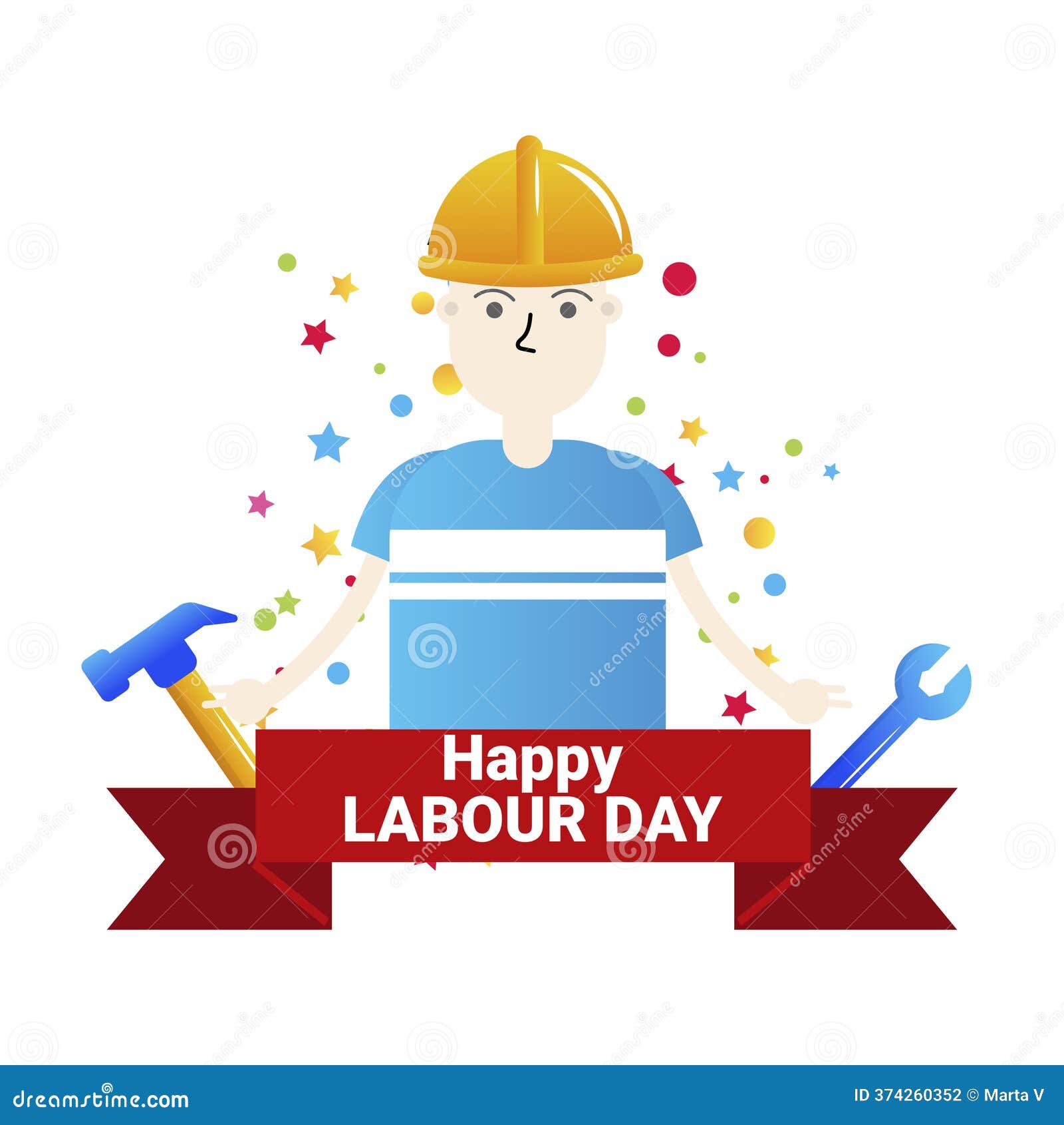 Labor Day Frame Border Background With Construction Tools And Safety ...