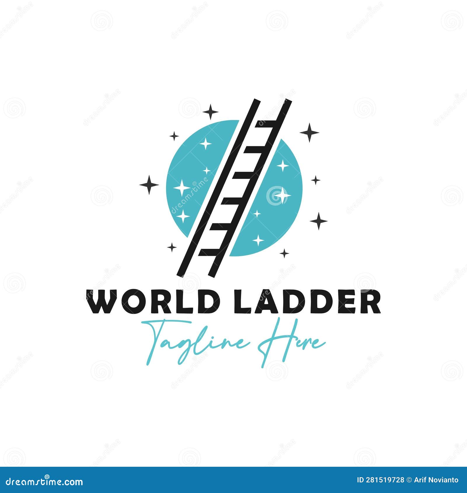 World Ladder Logo for Your Brand Stock Vector - Illustration of black ...