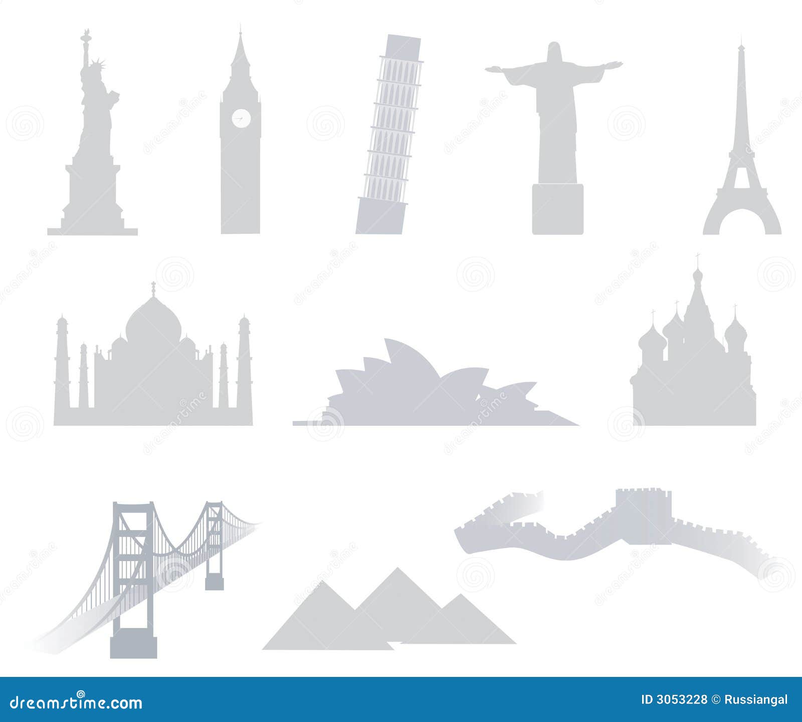 Wonders Of The World Draw With Watercolor Editorial Photo ...