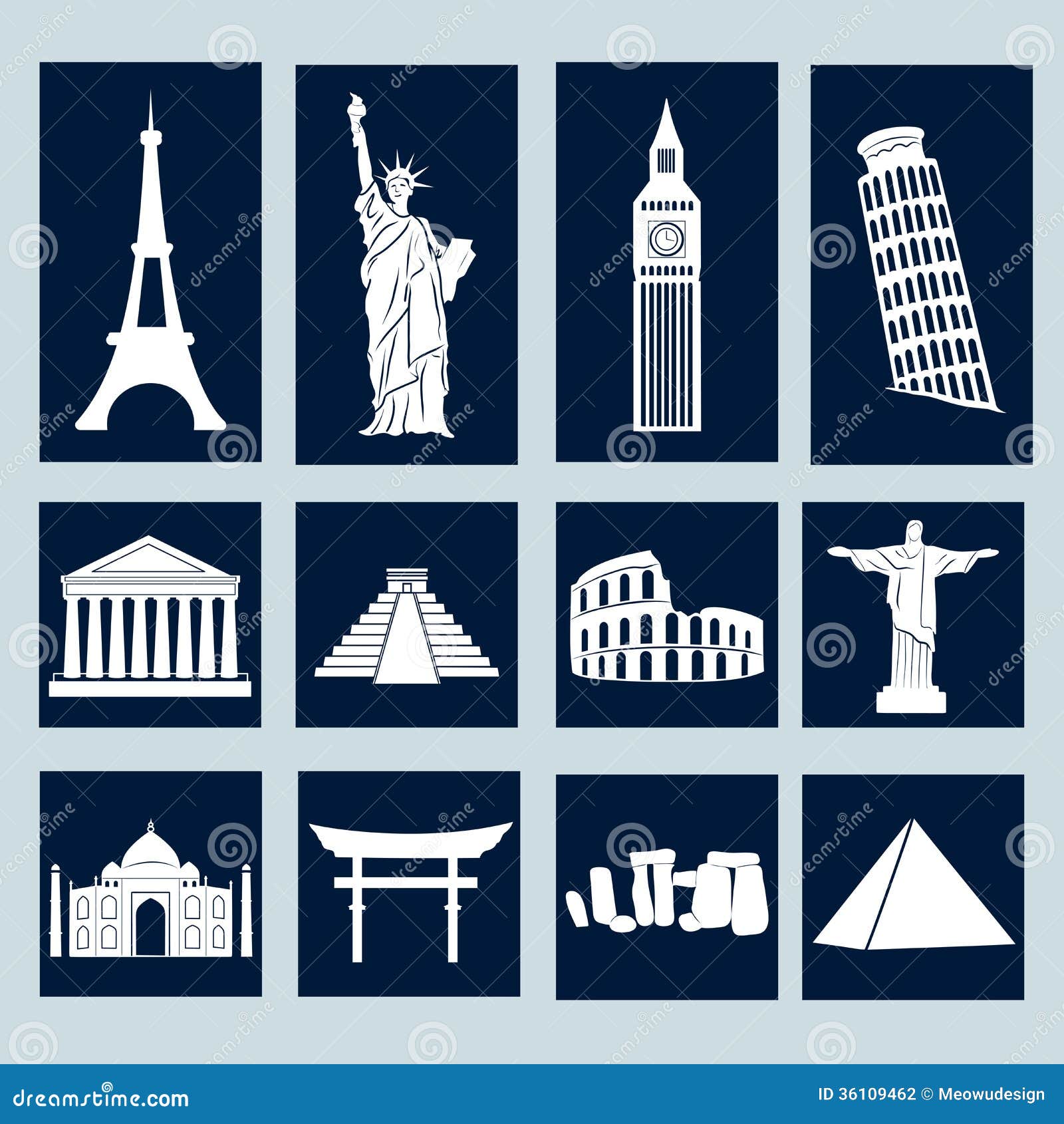 World Landmarks Illustration Stock Illustrations – 10,511 World ...