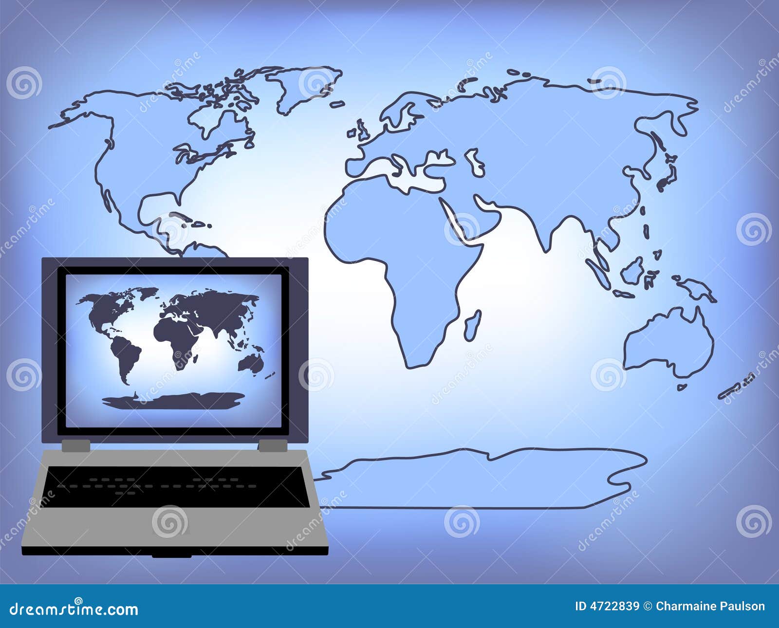 World Map On A Laptop Keyboard Royalty-Free Stock Photography ...