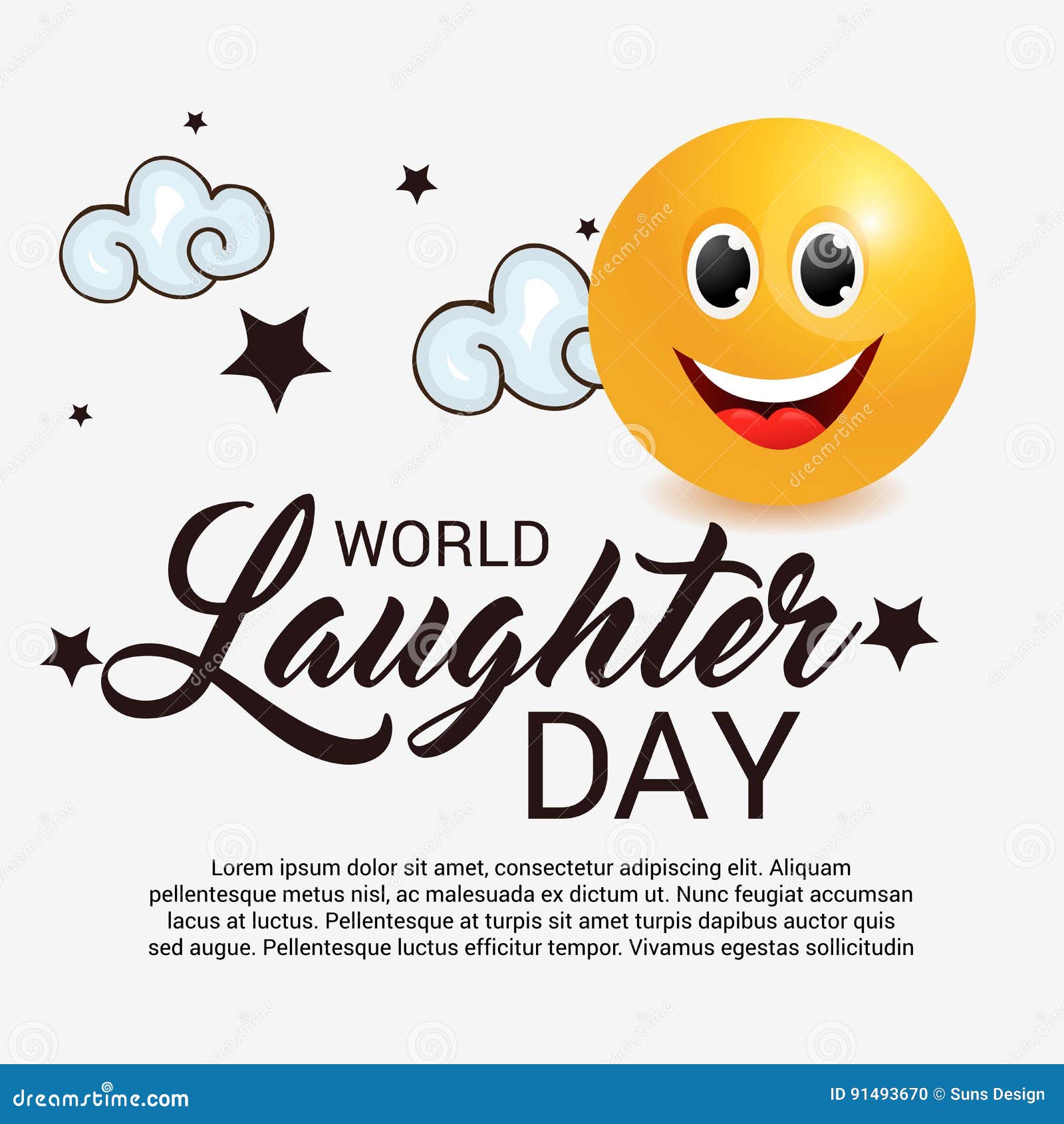 World Laughter Day. stock illustration. Illustration of cheerful - 91493670