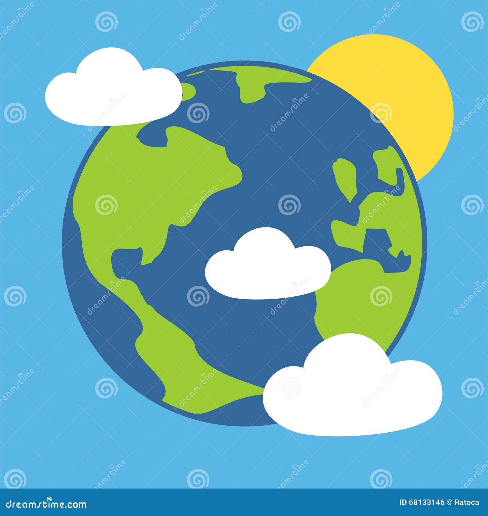 World life stock vector. Illustration of light, morning - 68133146
