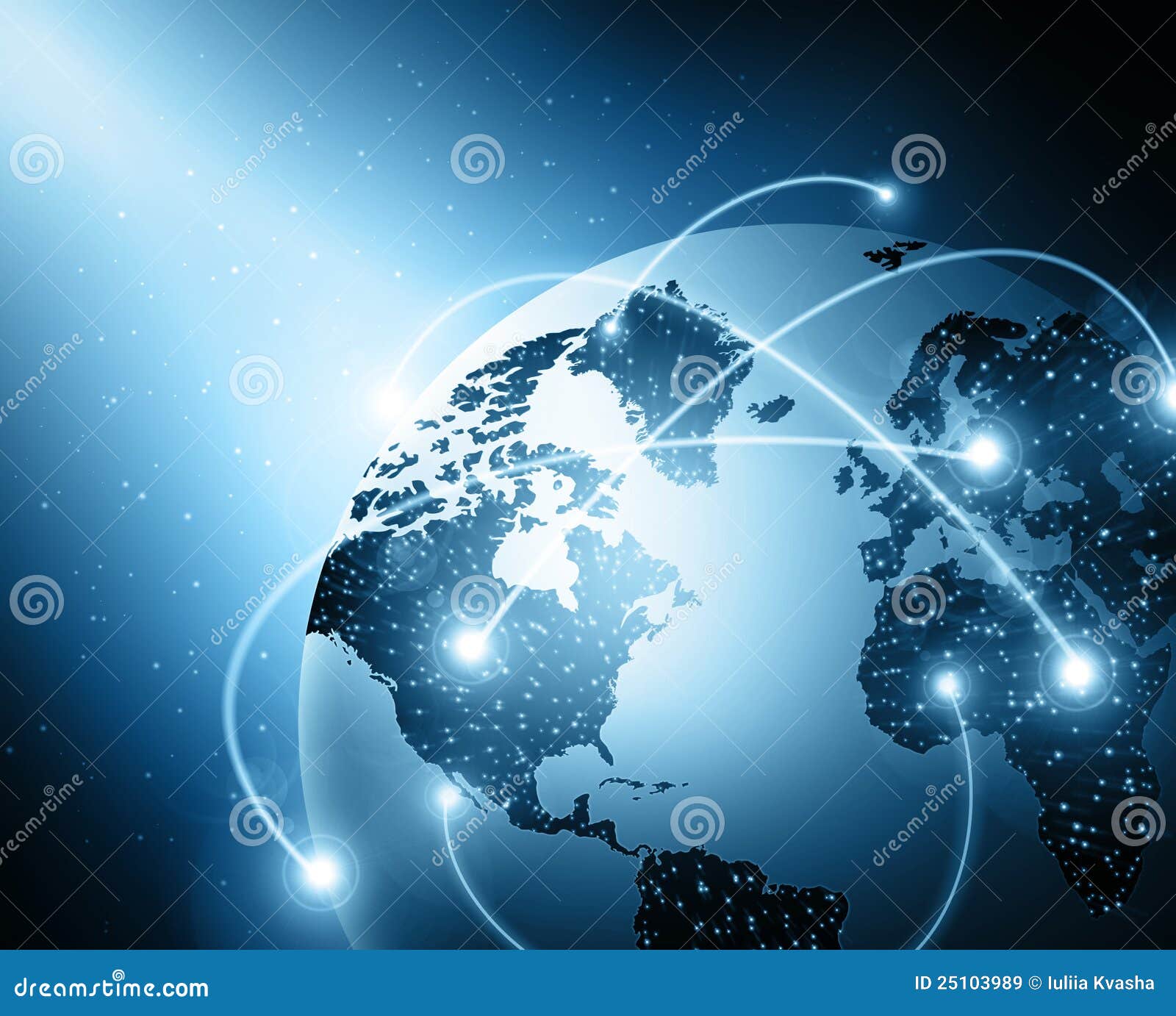 World and lights stock image. Image of communication - 25103989