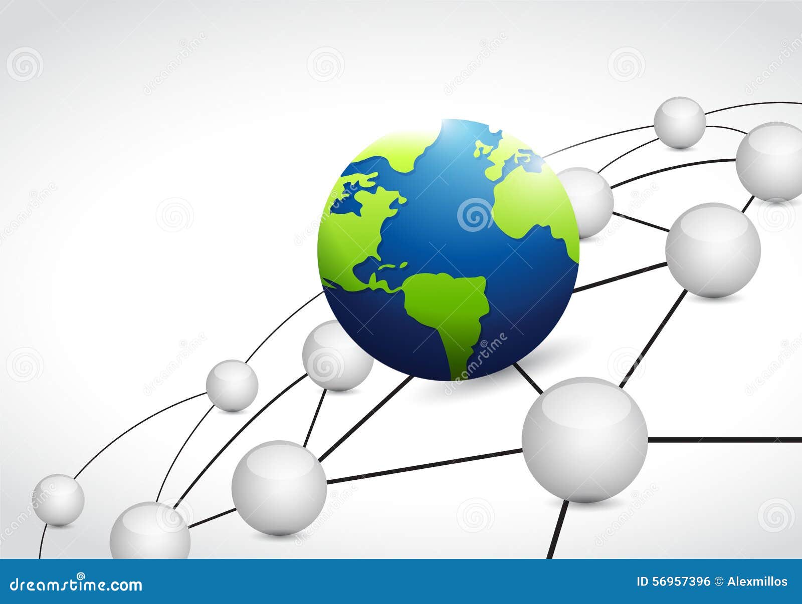 World Link Connection Network Illustration Stock Illustration ...