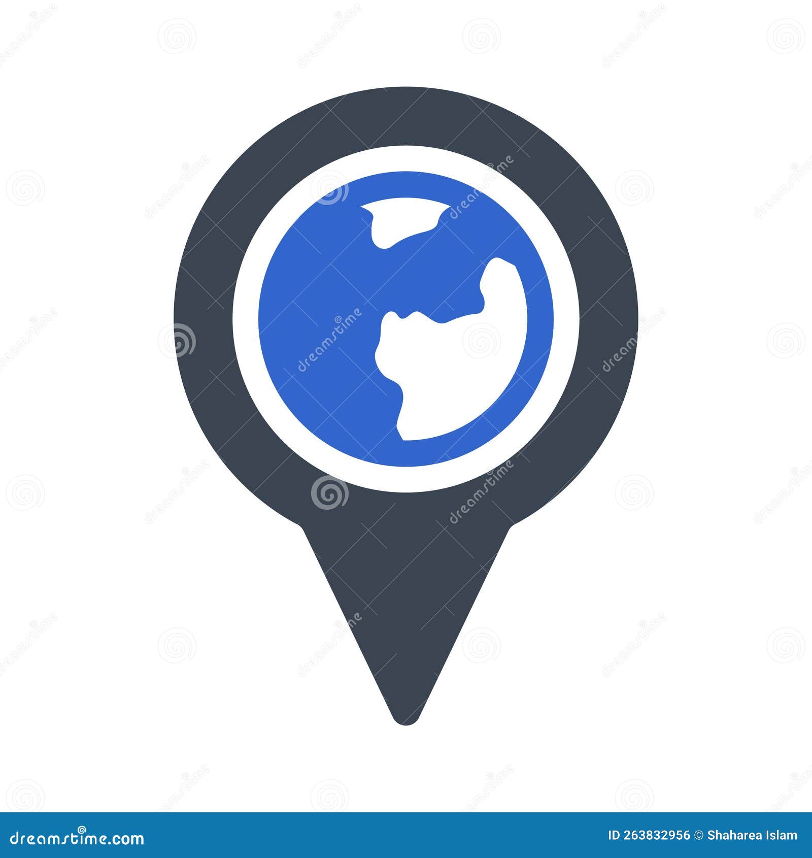 World location icon stock vector. Illustration of marker - 263832956