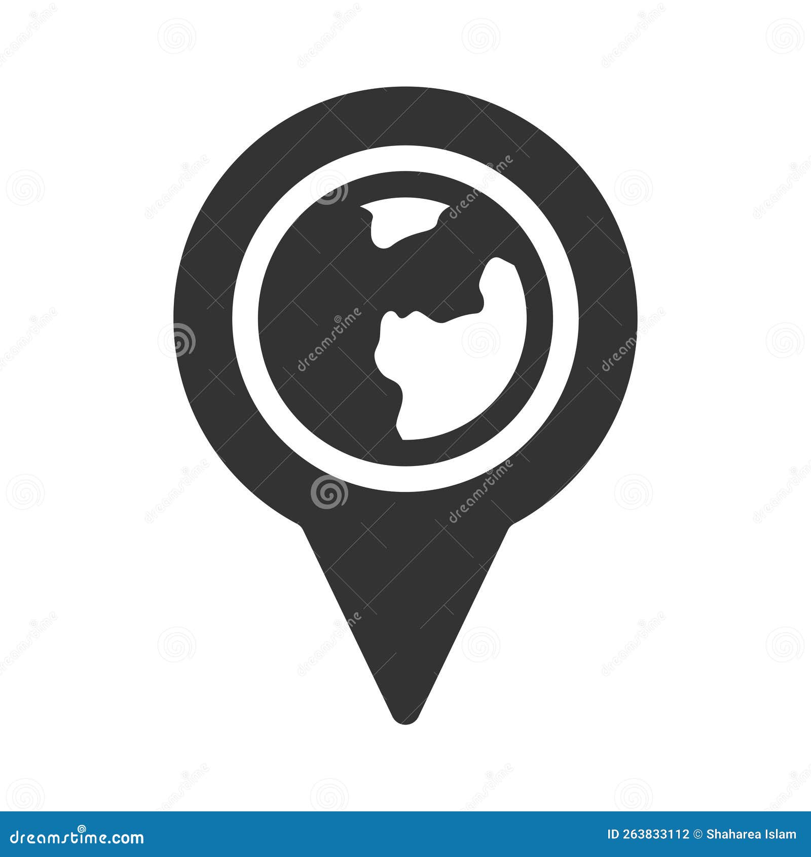 World location icon stock vector. Illustration of symbol - 263833112