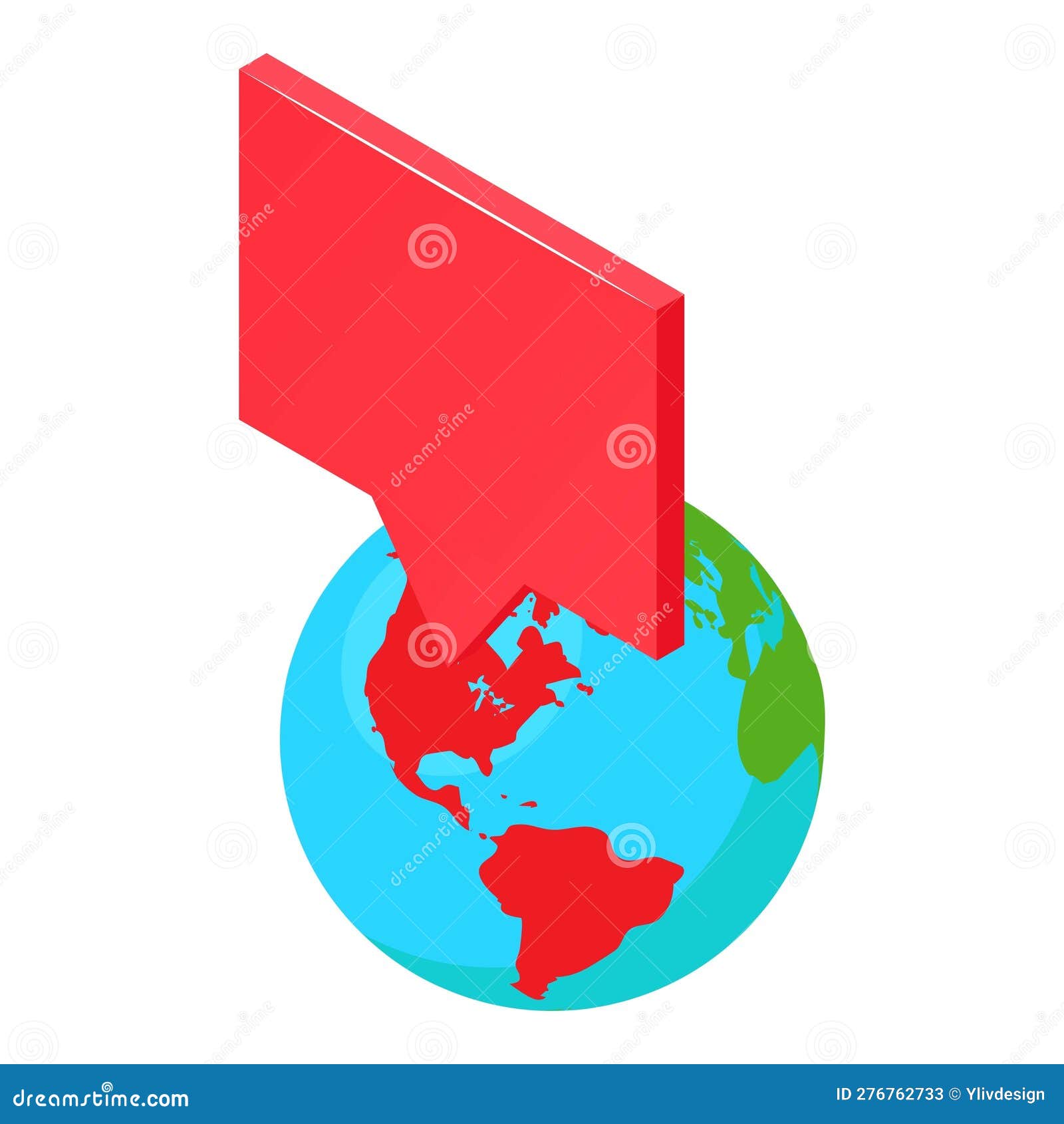 World Location Icon Isometric Vector. Planet Earth Globe with Square ...