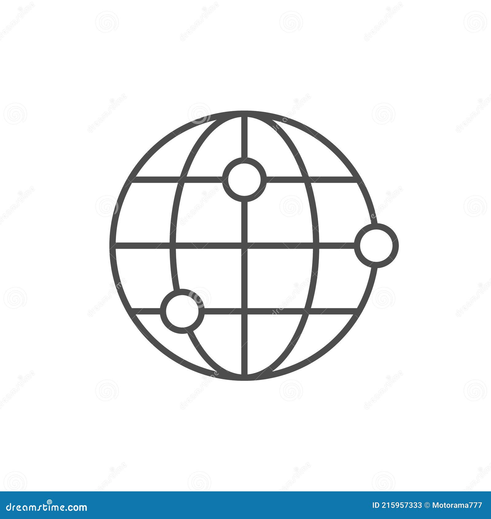 World Location Line Outline Icon Isolated on White Stock Vector ...