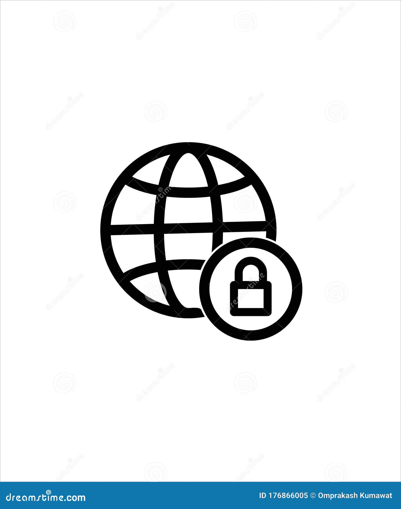 World Lock Flat Icon,vector Best Flat World Lock Icon. Stock Vector ...