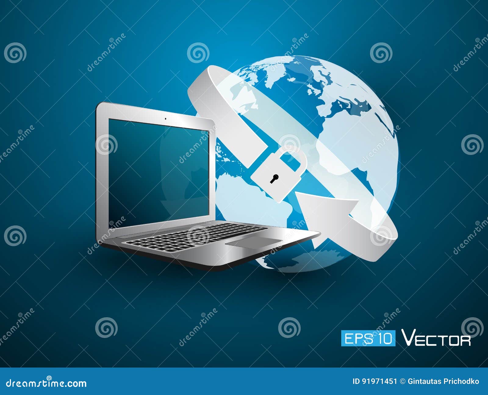 World lock security 2 stock vector. Illustration of planet - 91971451