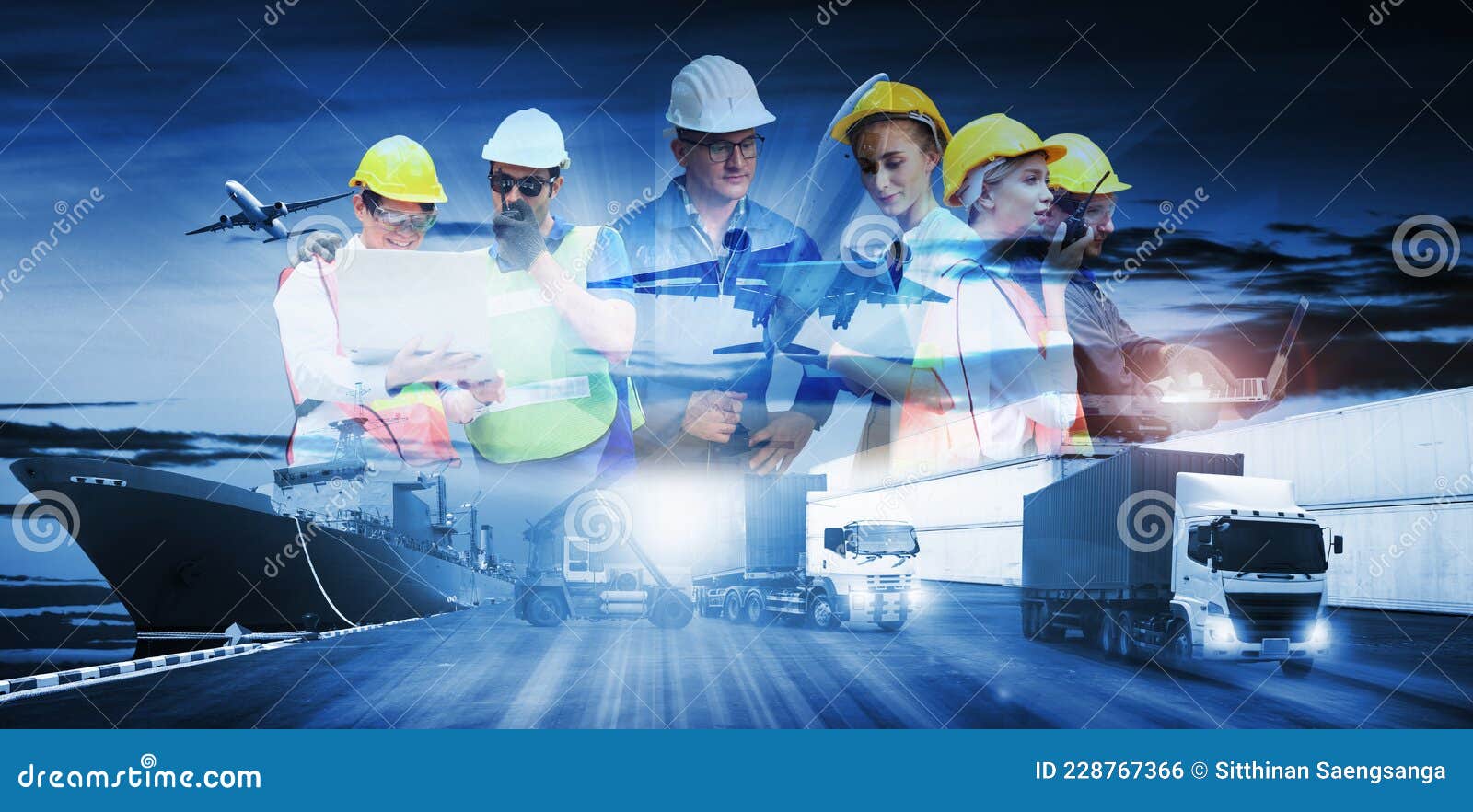 The World Logistics Background or Transportation Stock Photo - Image of ...