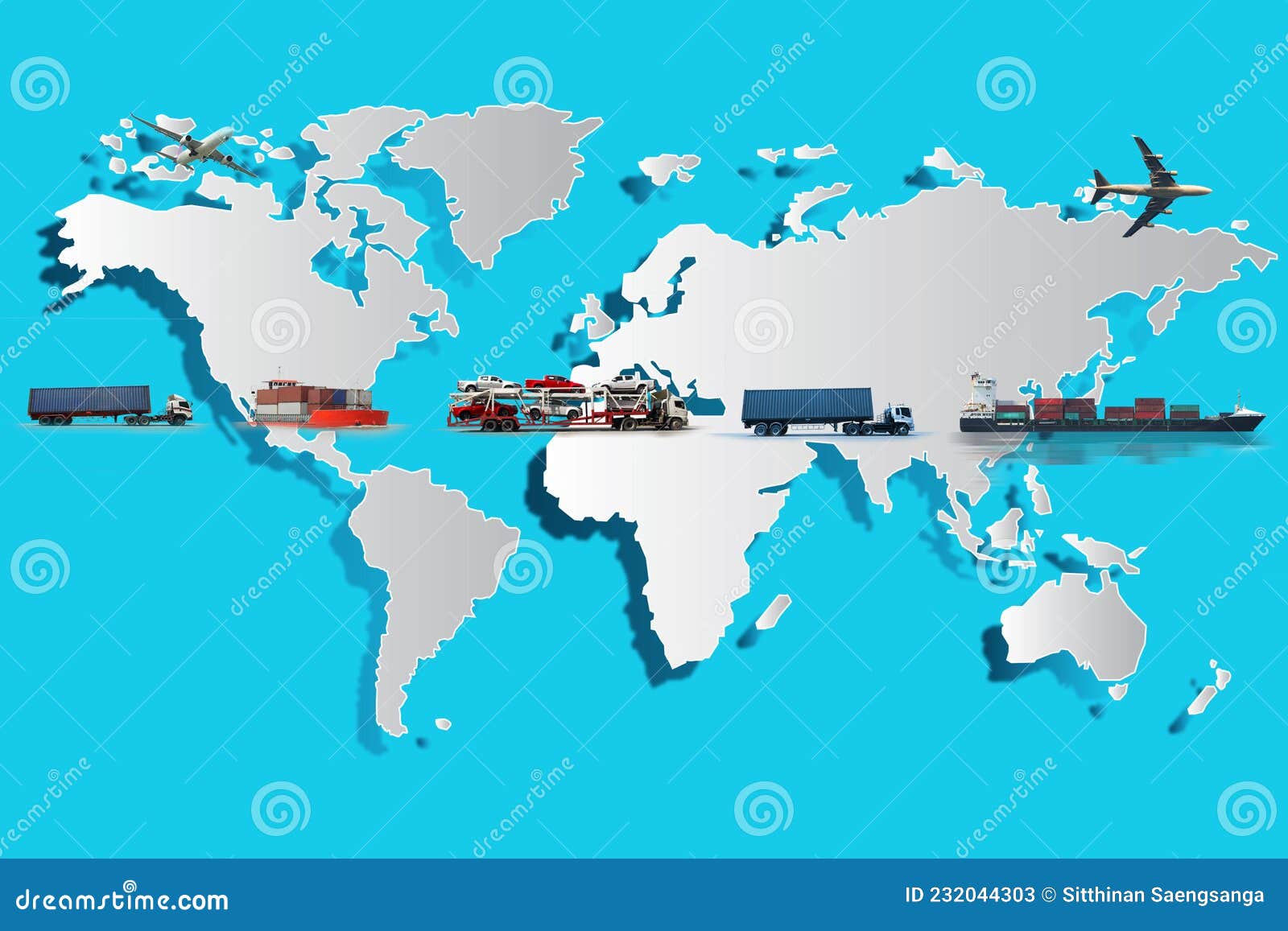 The World Logistics Background Or Transportation Royalty-Free Stock ...